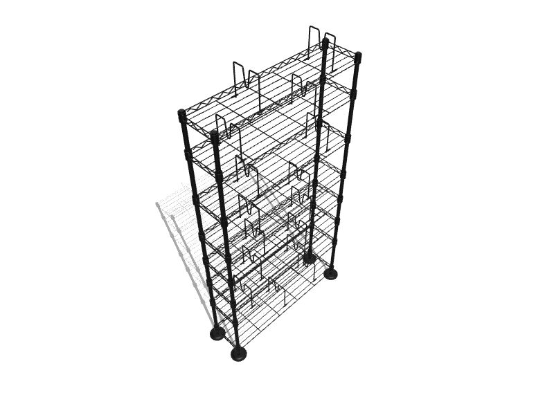 Atlantic Metal Heavy Duty 8-Tier Decorative Shelving Unit (26.13-in W x ...
