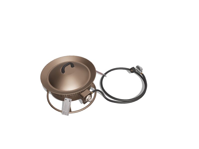 Bond 18.5-in W Bronze Portable Steel Round Propane Gas Fire Pit in the ...