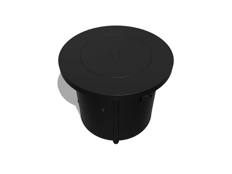 Style Selections 30-in W Black Steel Round Propane Gas Fire Pit Table ...