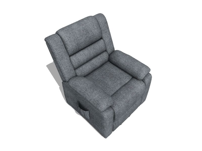 Lane Furniture Gray Faux Leather Powered Reclining Recliner with Lift ...