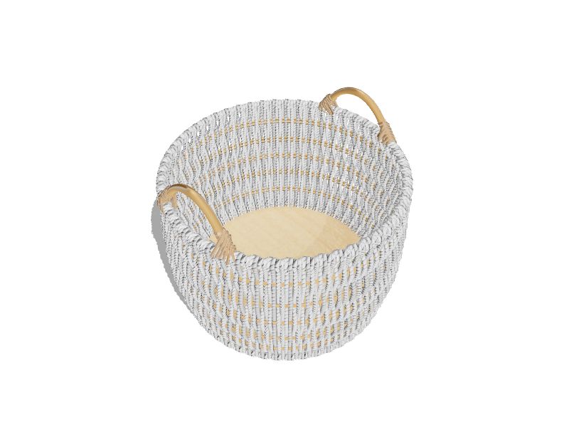 Origin 21 22-in W x 18-in 18-in H x 22-in D White Rattan Stackable ...