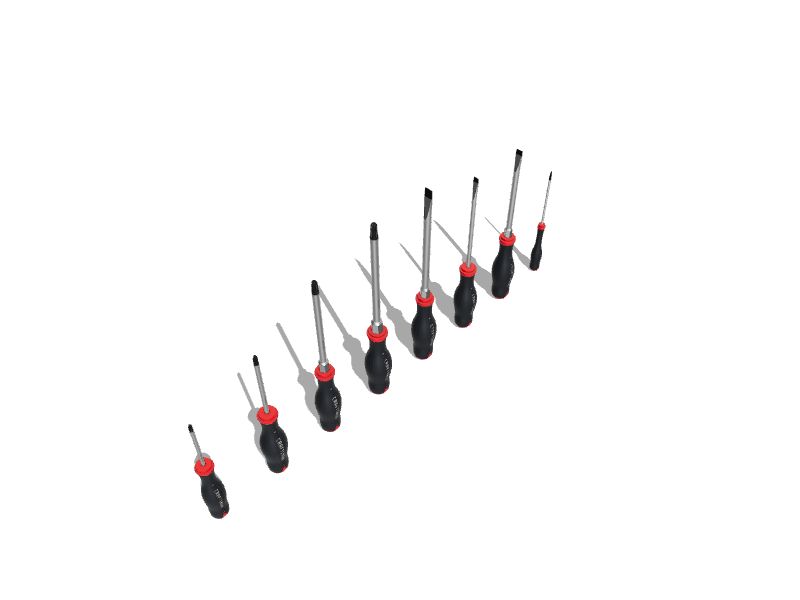 CRAFTSMAN 8-Piece Bi-material Handle Assorted Screwdriver Set in the ...