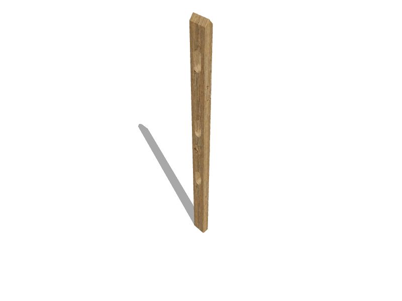 5-in x 3-in x 7-ft Pressure Treated Pine Flat-top Split-rail Line Wood ...