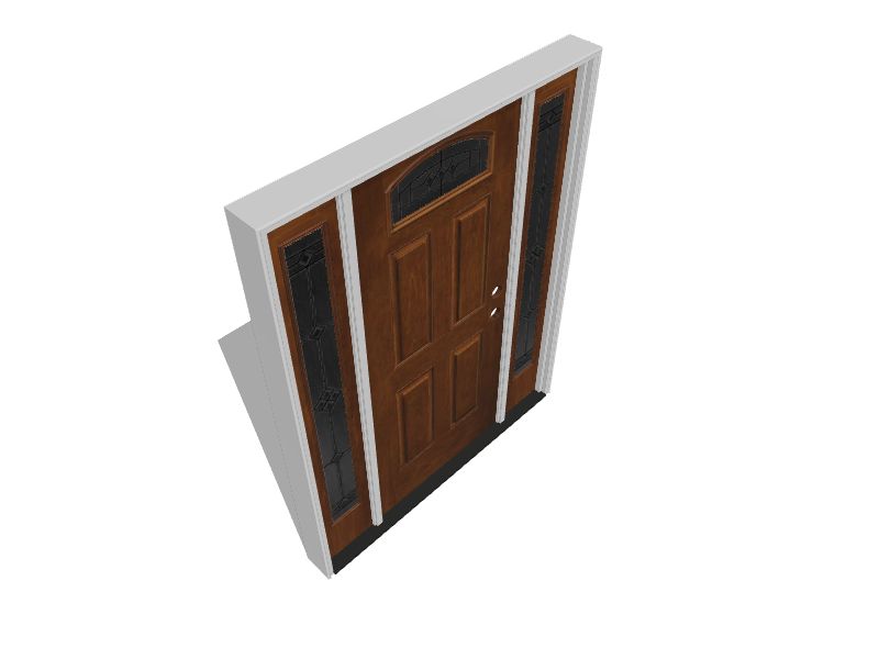 Therma-Tru Parson Entry Door 64-in x 80-in x 6-9/16-in Fiberglass 1/4 ...