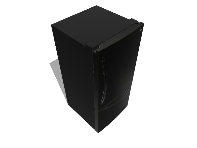 LG 25.5-cu ft Bottom-Freezer Refrigerator with Ice Maker (Fingerprint ...