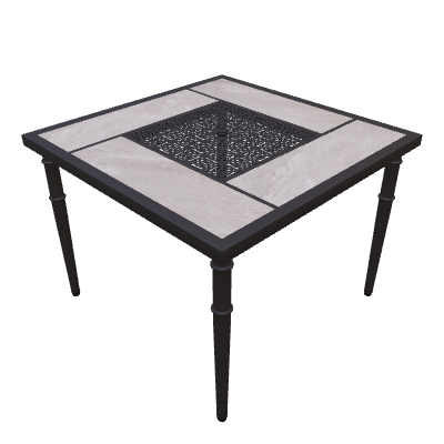 allen + roth Thomas Lake Square Outdoor Dining Table 39-in W x 39-in L ...