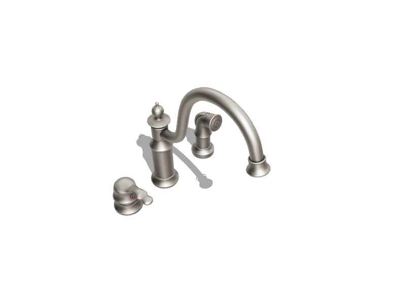 Moen Waterhill Spot Resist Stainless Single Handle Deck-mount High-arc ...