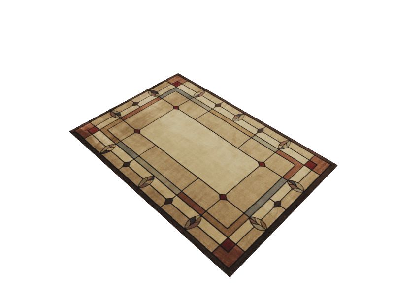 Mohawk Home Leaf Point 5 X 8 (ft) Brown Indoor Geometric Vintage Area ...