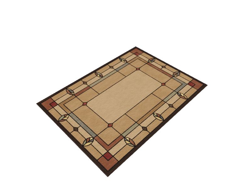 Mohawk Home Leaf Point 8 X 10 (ft) Brown Indoor Border Vintage Area Rug ...