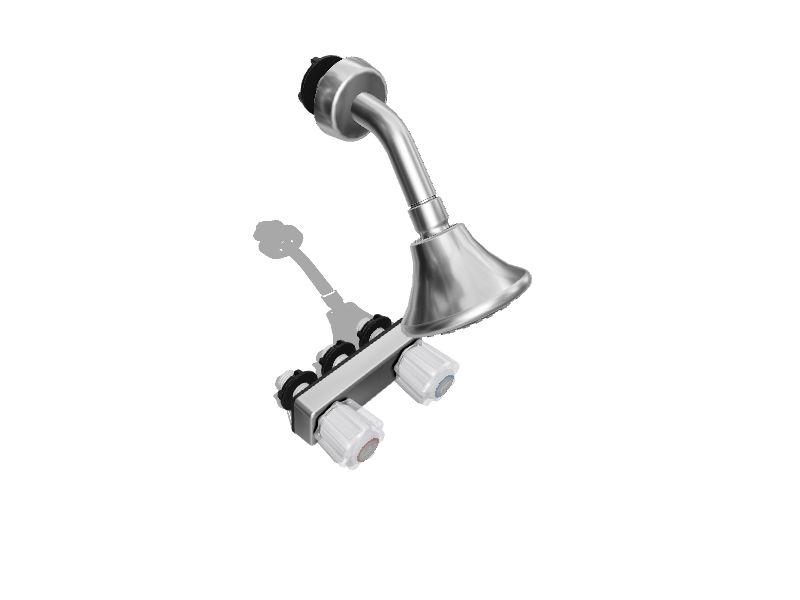 Project Source Chrome 2-handle Single Function Round Shower Faucet ...