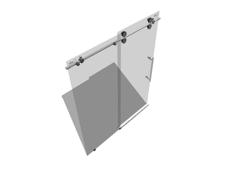 Vigo Elan Chrome 56 In To 60 In W X 74 In H Frameless Sliding Shower