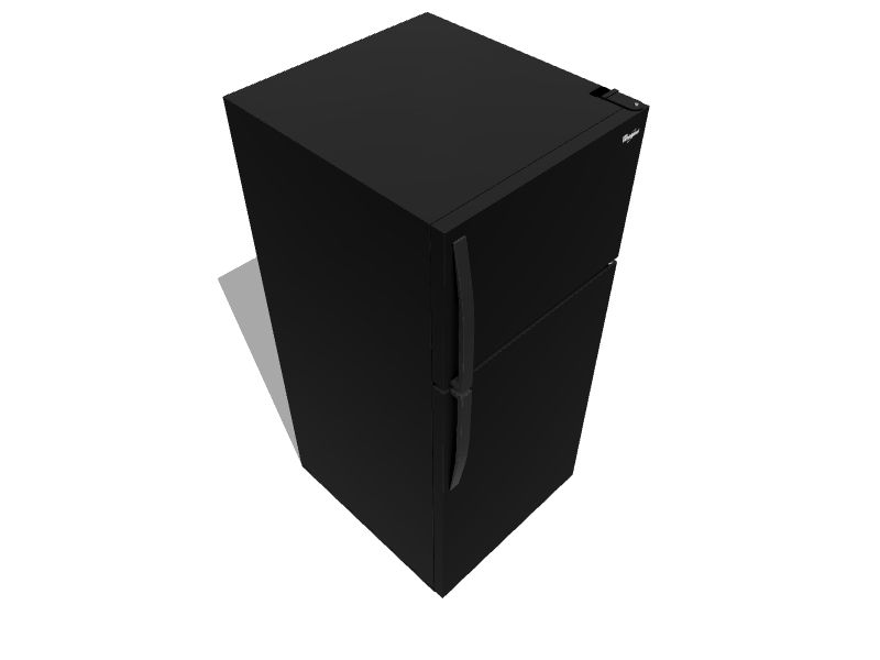 Whirlpool 14.3-cu ft Top-Freezer Refrigerator (Black) ENERGY STAR in ...