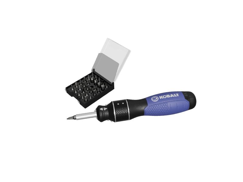 Kobalt 27-Piece Rubber Handle Ratcheting Assorted Multi-bit Screwdriver ...
