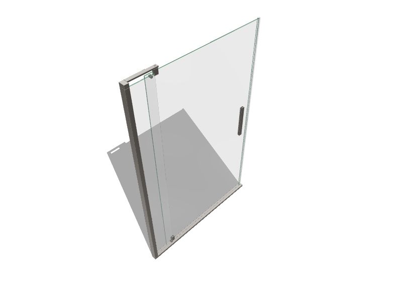 KOHLER Revel Anodized Brushed Nickel 31-in to 36-in x 70-in Frameless Pivot Shower Door in the ...