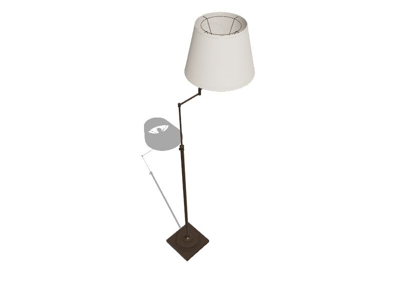 allen + roth Hillam 64-in Bronze Swing-arm Floor Lamp in the Floor ...