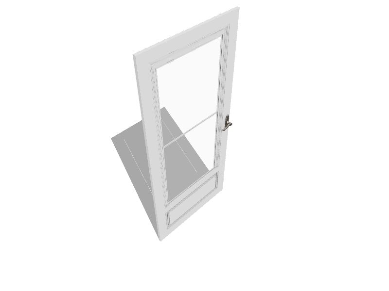 LARSON Savannah 36-in x 81-in White Wood Core Reversible Hinge Storm ...