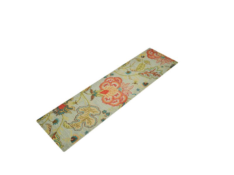 allen + roth Lendale 2 x 90 Wool Multicolor/Normal Indoor Floral ...