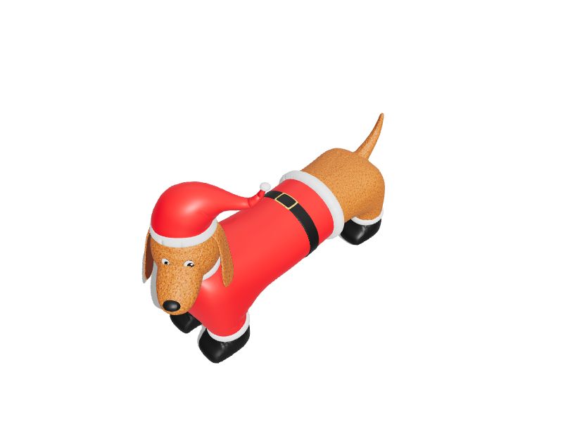 Gemmy 4.13-ft Lighted Dog Christmas Inflatable at Lowes.com