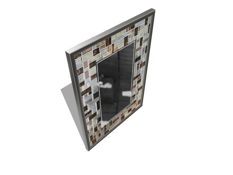 allen + roth 24-in W x 34-in H Gray/Browns Polished Wall Mirror 8420 at ...