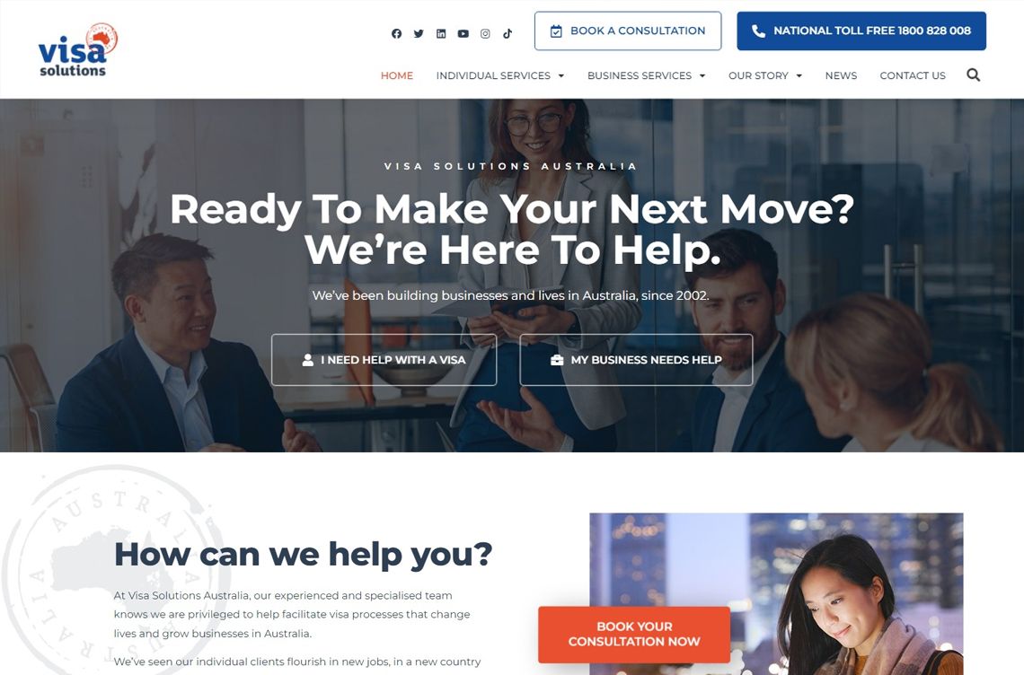 Visa Solutions Website Design | Quantum