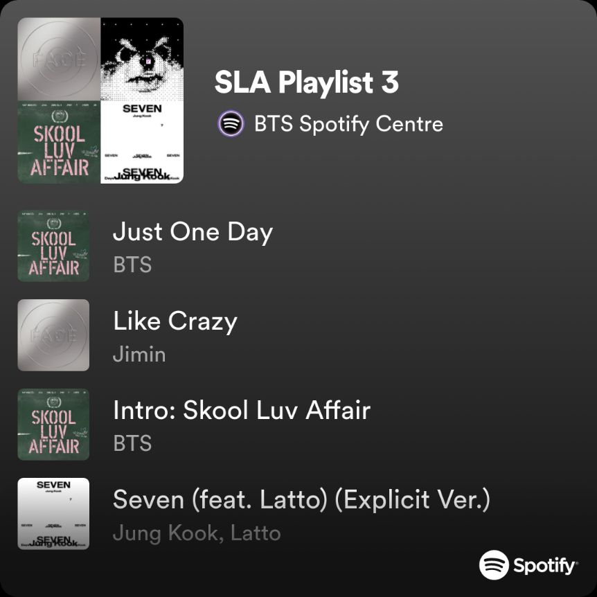 Sla Playlist 3 Playlist By Bts Spotify Centre Spotify