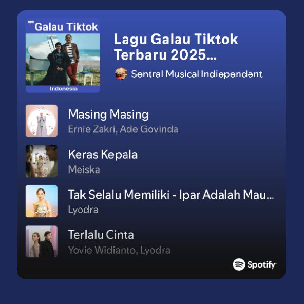 Lagu Galau Indonesia Terbaik 2025 Terpopuler Di Tiktok - playlist by ...