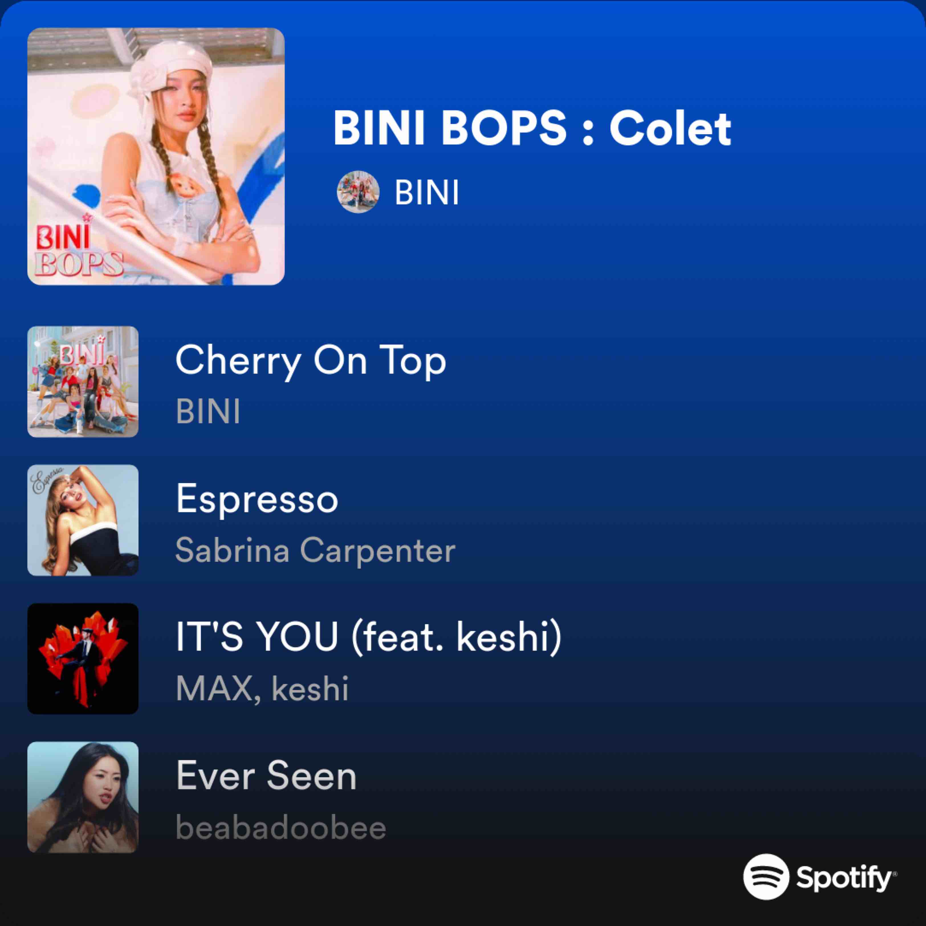 BINI BOPS : Colet - playlist by BINI | Spotify