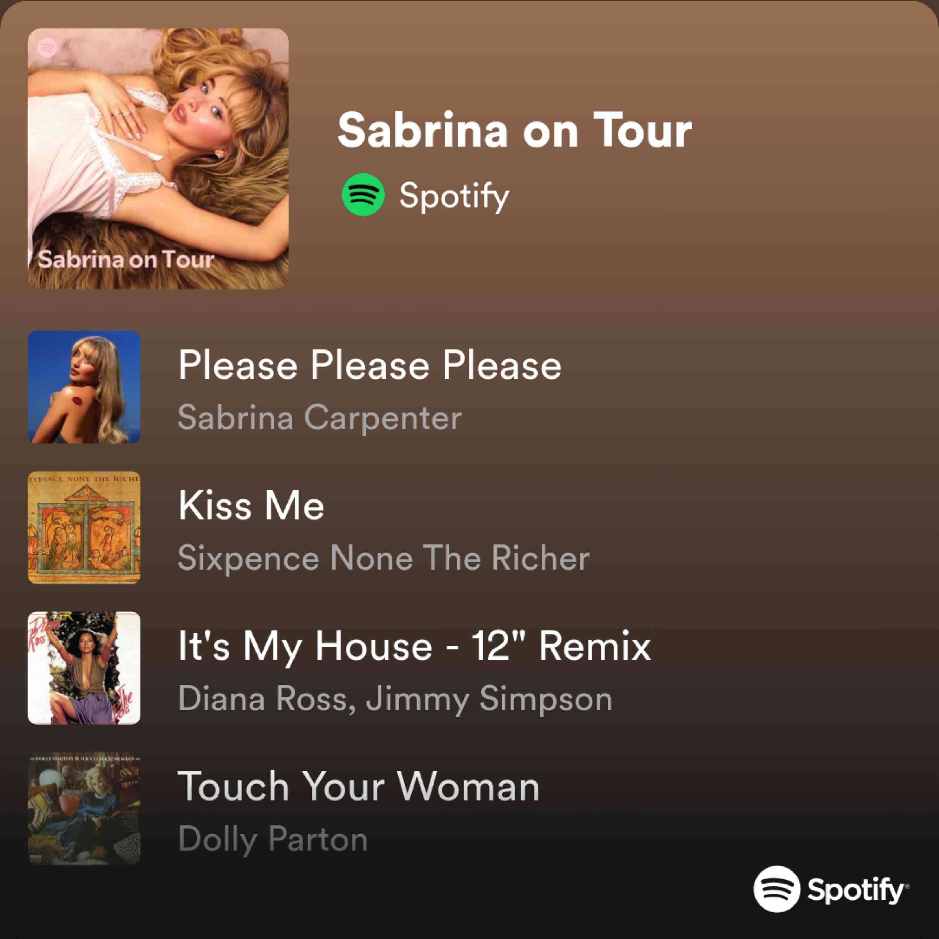 Sabrina on Tour