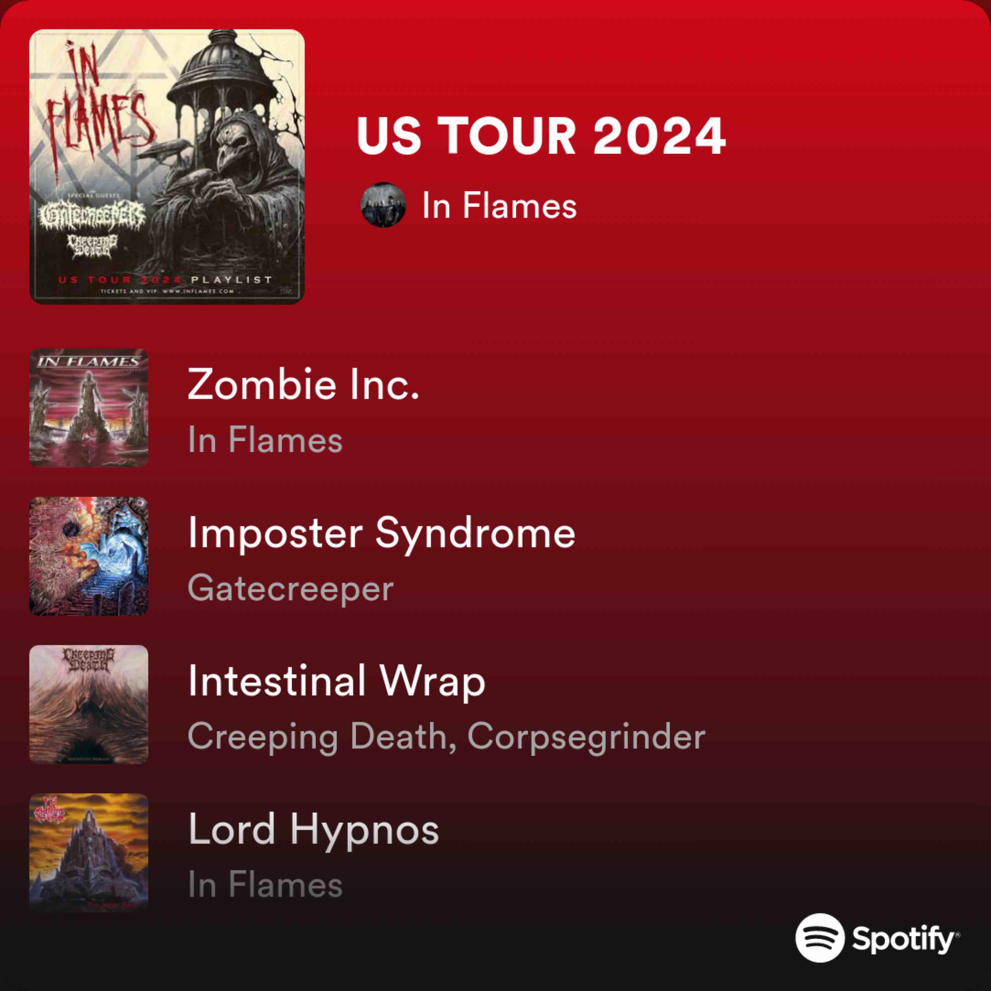 US TOUR 2024 - playlist by In Flames | Spotify