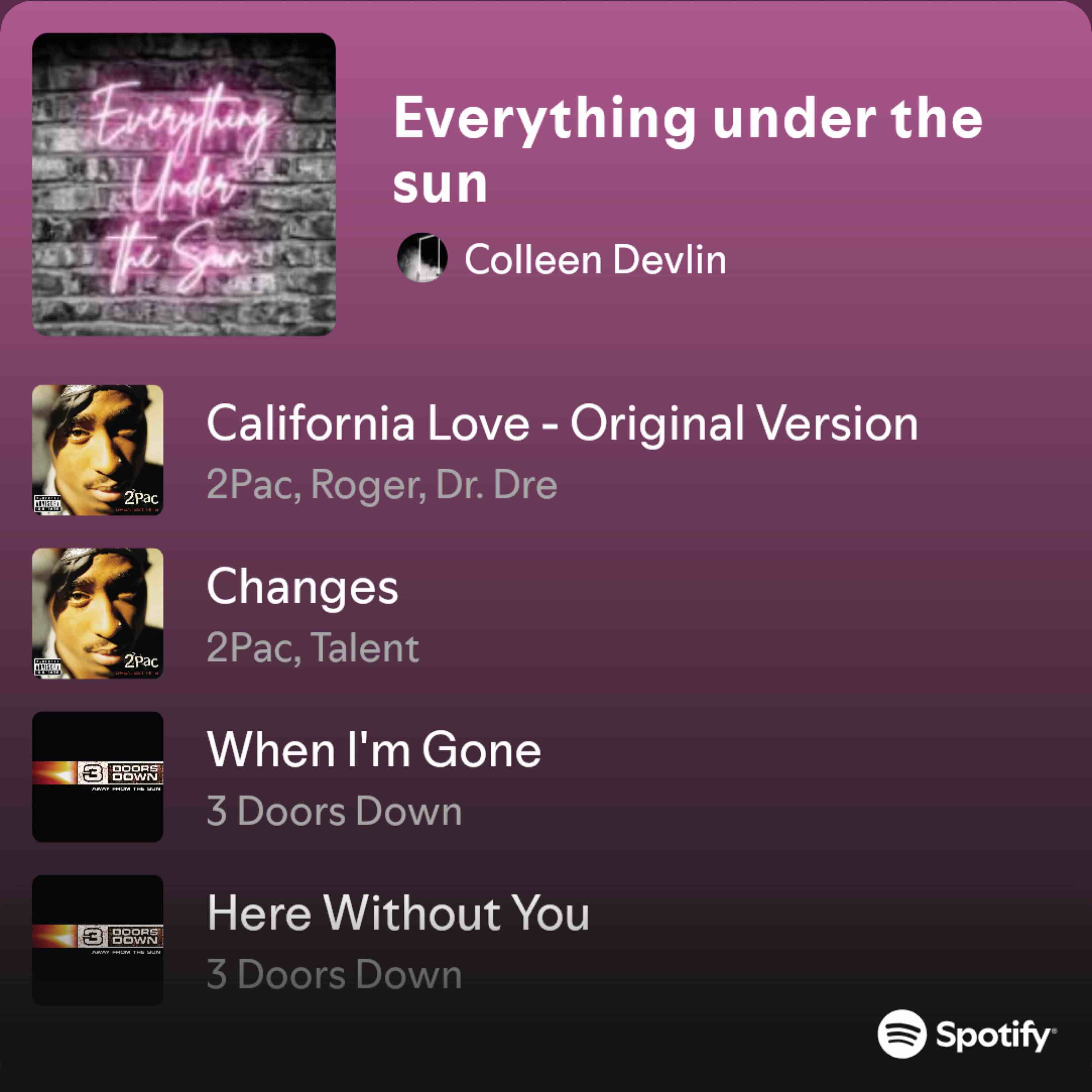 Everything under the sun - playlist by Colleen Devlin | Spotify