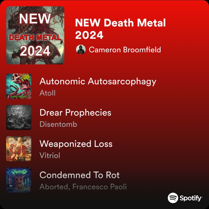 NEW Death Metal 2024 - playlist by Cameron Broomfield | Spotify