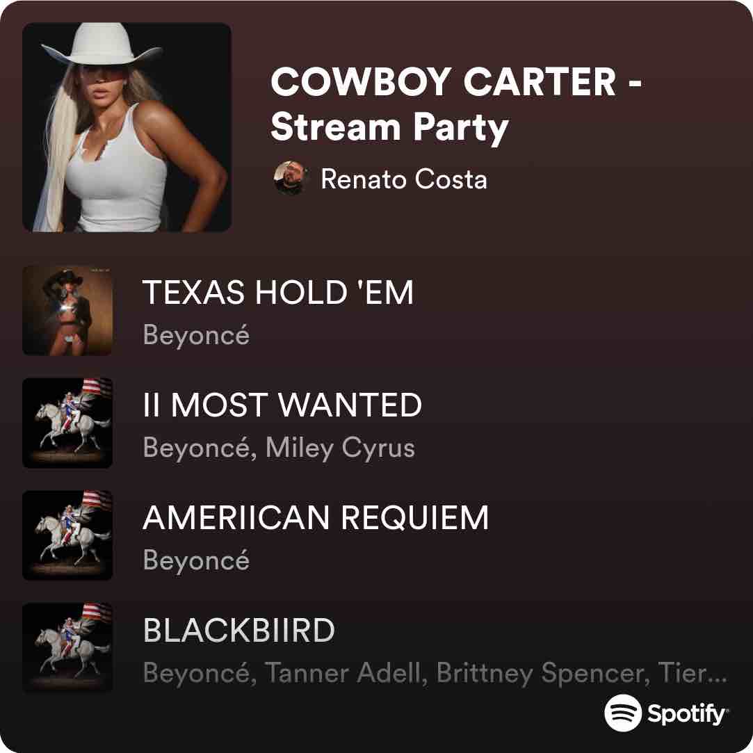 COWBOY CARTER - Stream Party - playlist by Renato Costa | Spotify