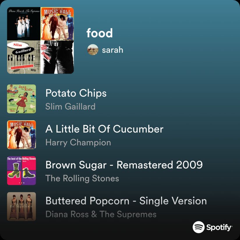 food - playlist by sarah | Spotify