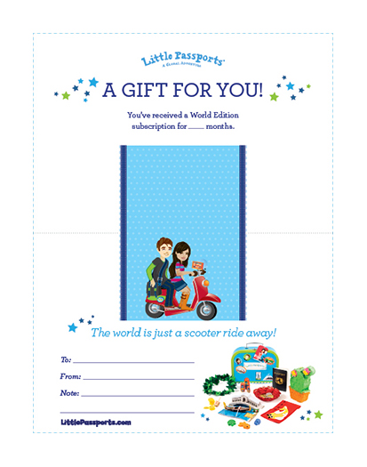 Printable Gift Announcements | Monthly Delivery Gift Ideas | Little ...