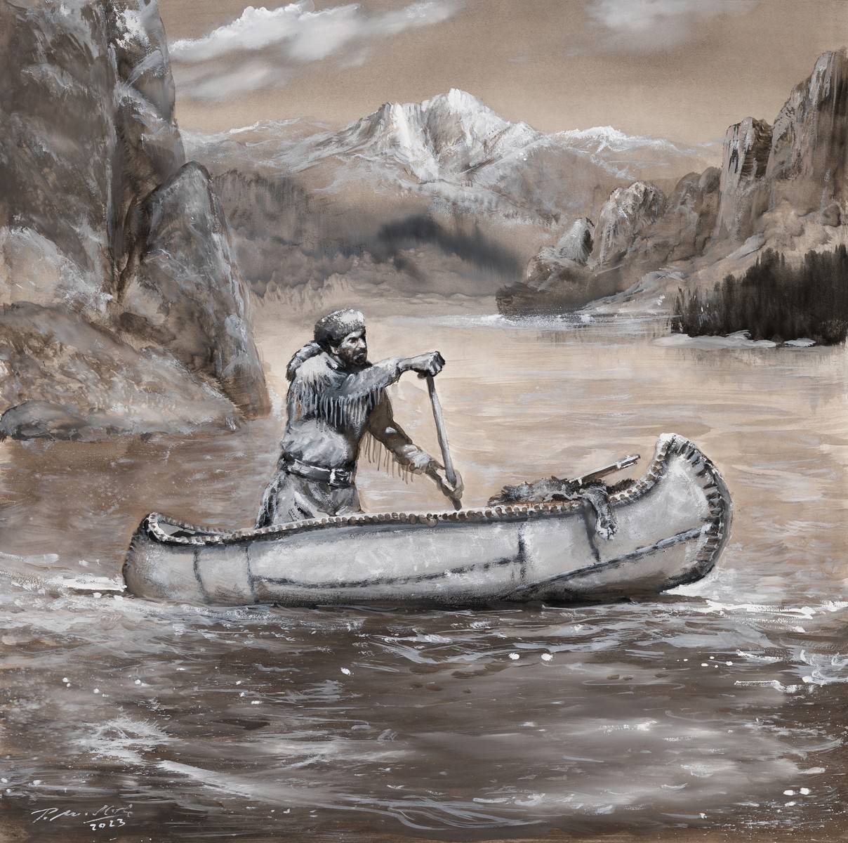 Petr Modlitba - Lovec kožešin - Výběr obrazů z rodinné sbírky - Livebid.cz