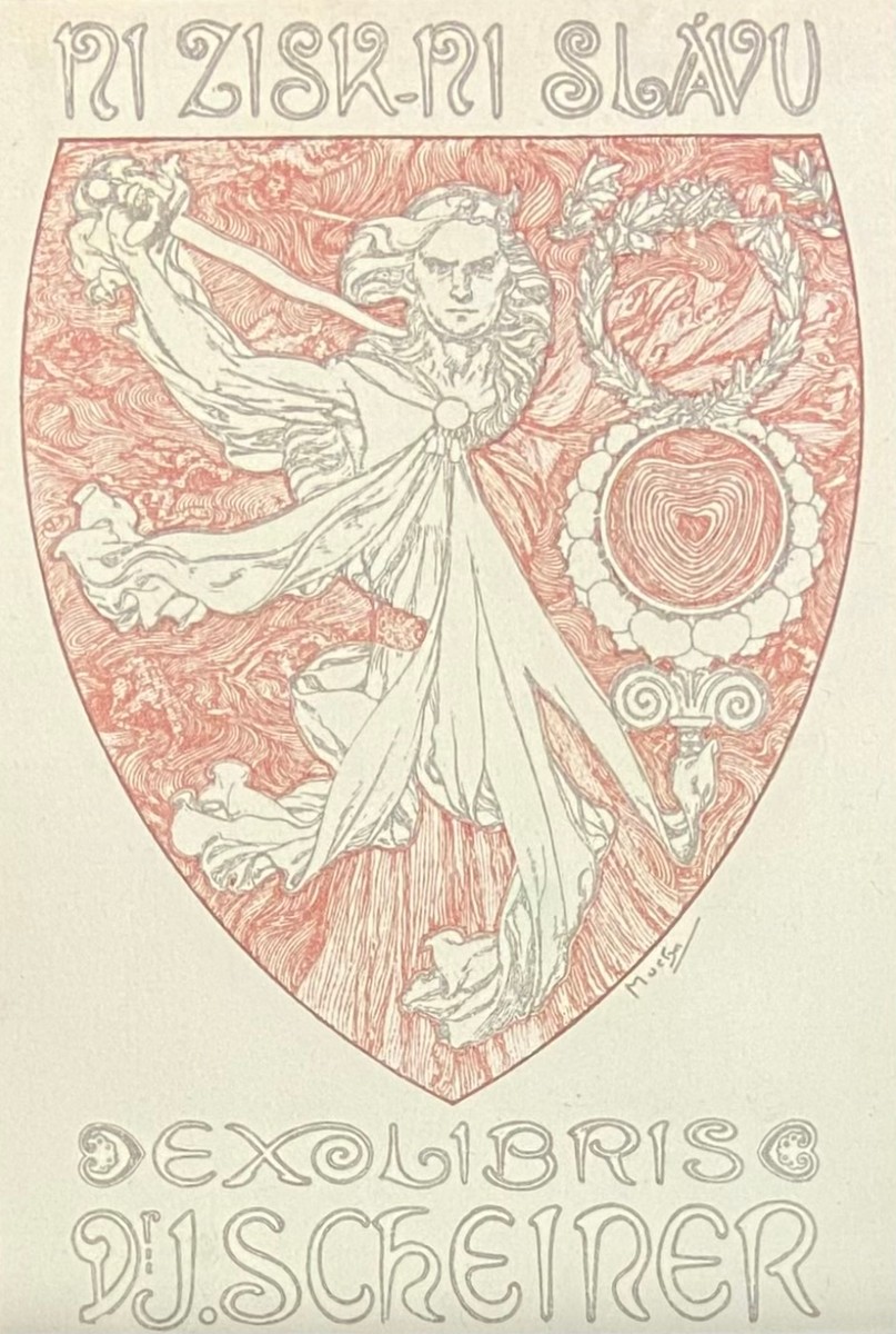 Alfons MUCHA (1860 - 1939) - Ni zisk, ni slávu - Ex libris Dr. J ...