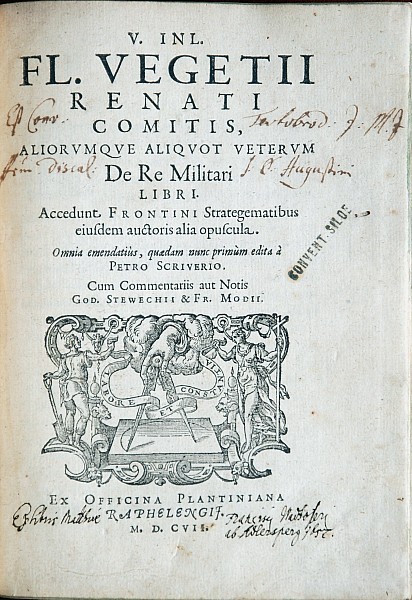 Publius Flavius Vegetius Renatus - Antikvární aukce (155. AUKCE ...