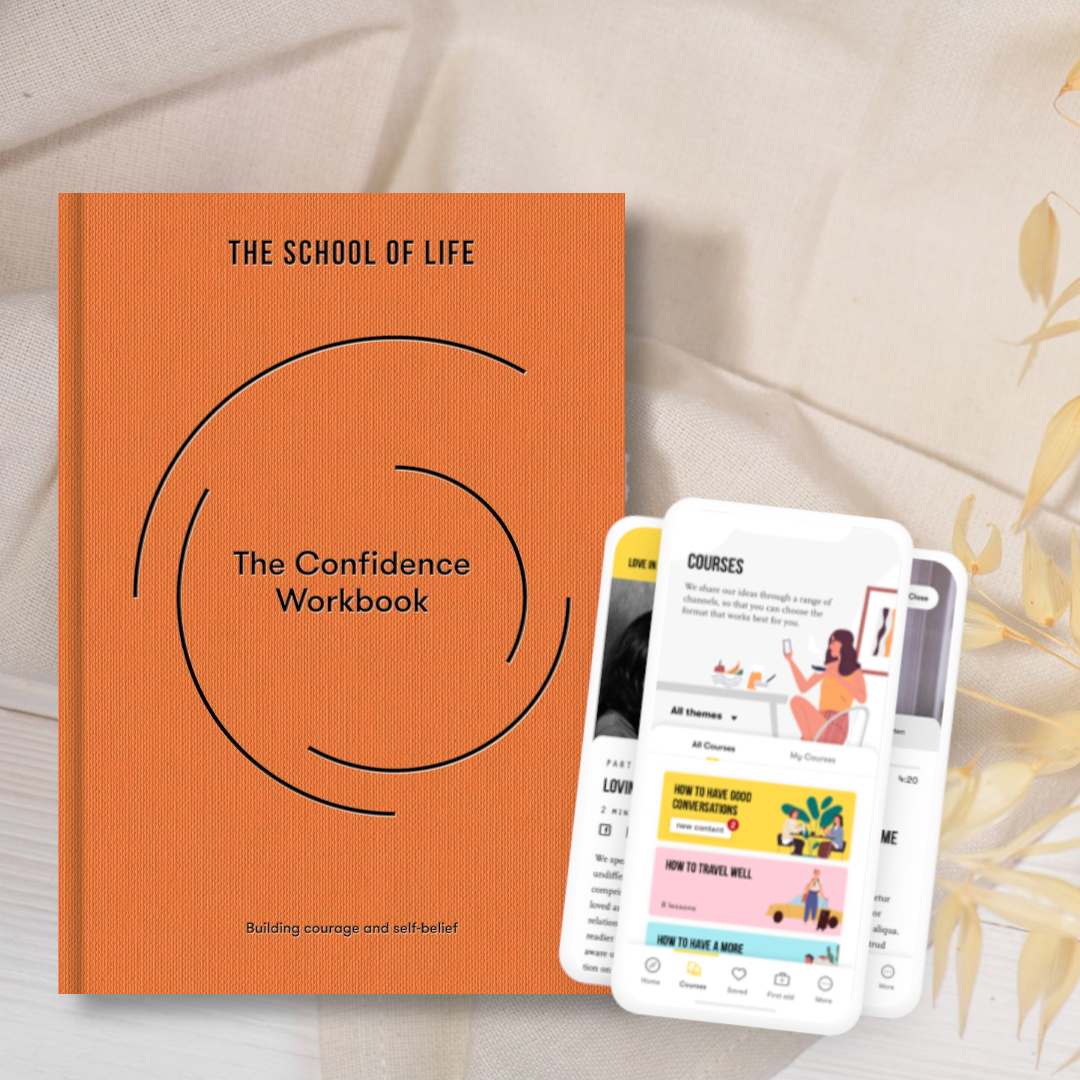 Win The Confidence Workbook and A Year of The School of Life App.