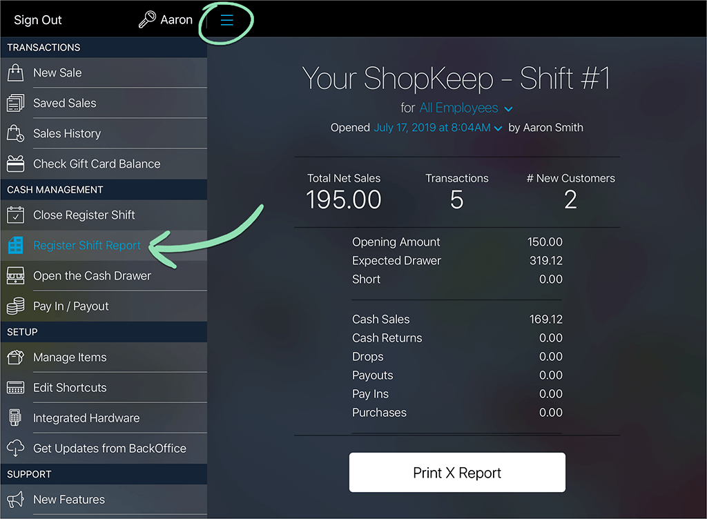 X and Z Reports | ShopKeep Support