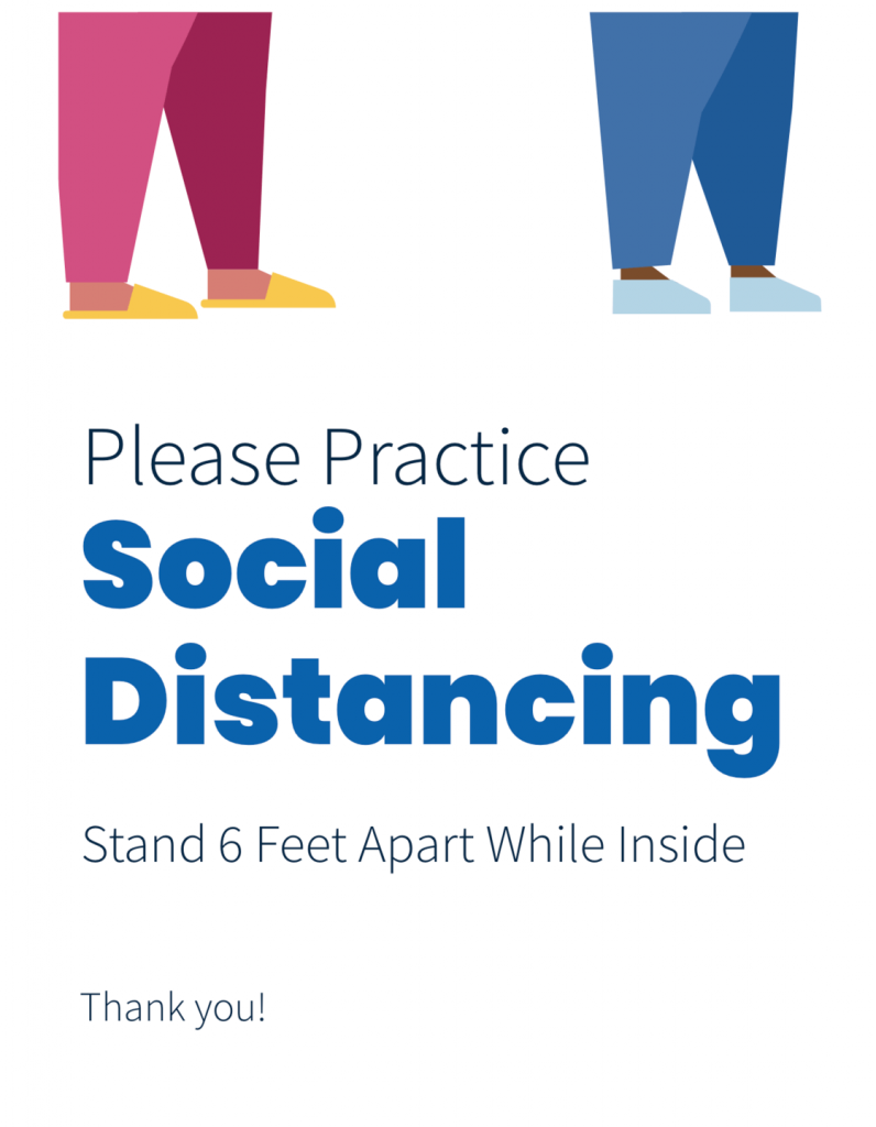 7 Free Printable Social Distancing Signs for Small Businesses