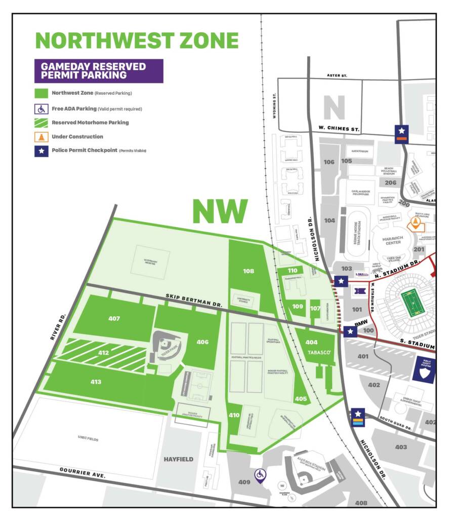 Football Gameday Maps – LSU