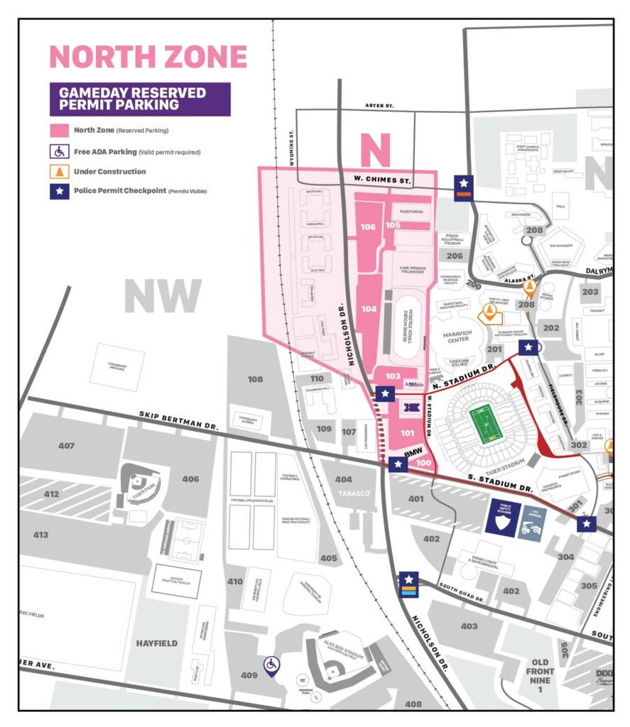 Football Gameday Maps – LSU