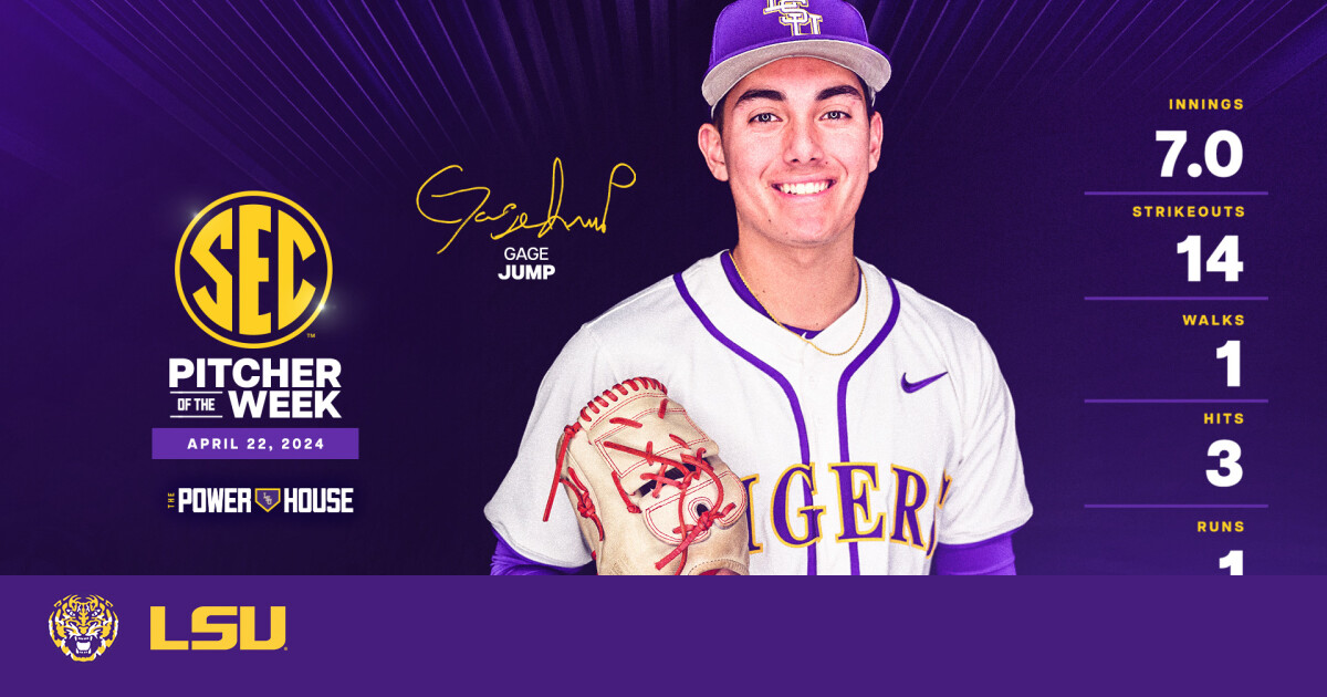 Gage Jump Named SEC Pitcher of the Week - BVM Sports Gage Jump Named SEC Pitcher of the Week - BVM Sports