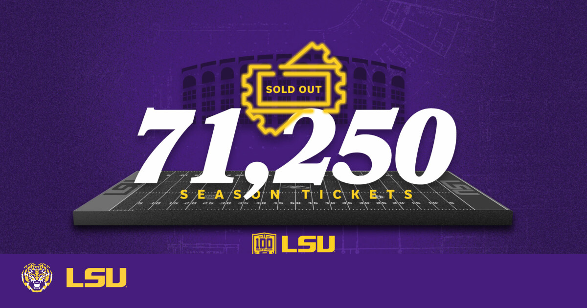 Football Announces Season-Ticket Sellout at Tiger Stadium – LSU