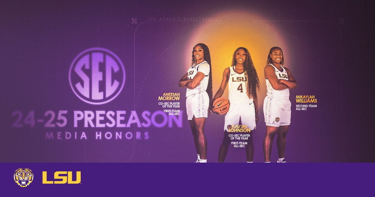 Johnson and Morrow Share Media Preseason SEC Player of the Year – LSU
