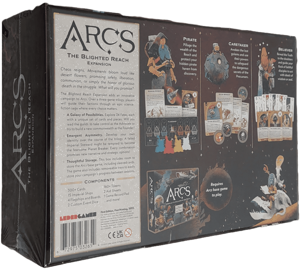 Arcs: The Blighted Reach Expansion | Imagem | Parte de trás da caixa