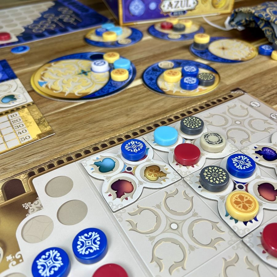 Azul Duel | Imagem | Componentes (Imagem: Spaghetti Meeples)