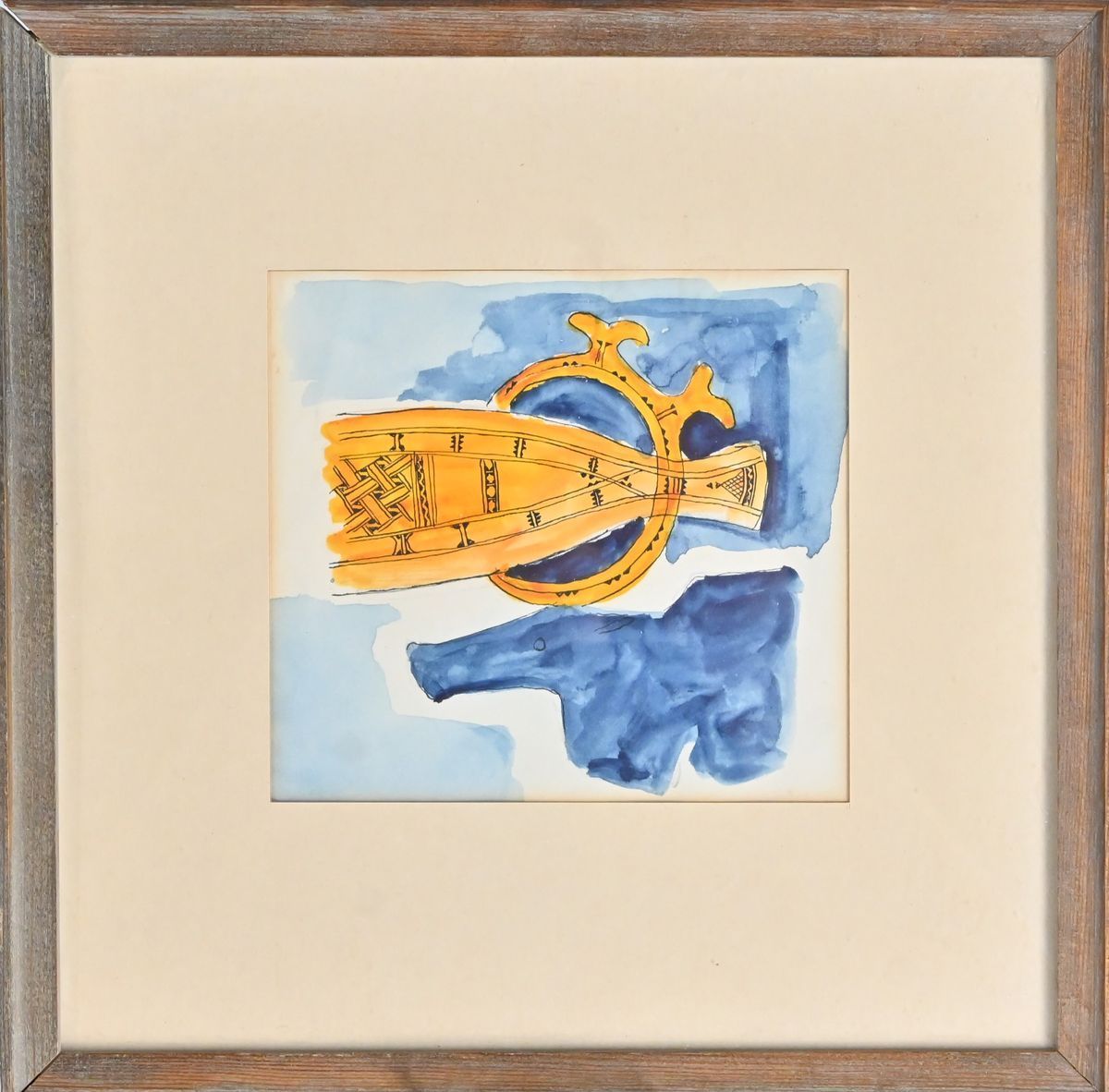 Lars Pirak, akvarell, osignerad (109682) — Luleå Auktionsverk