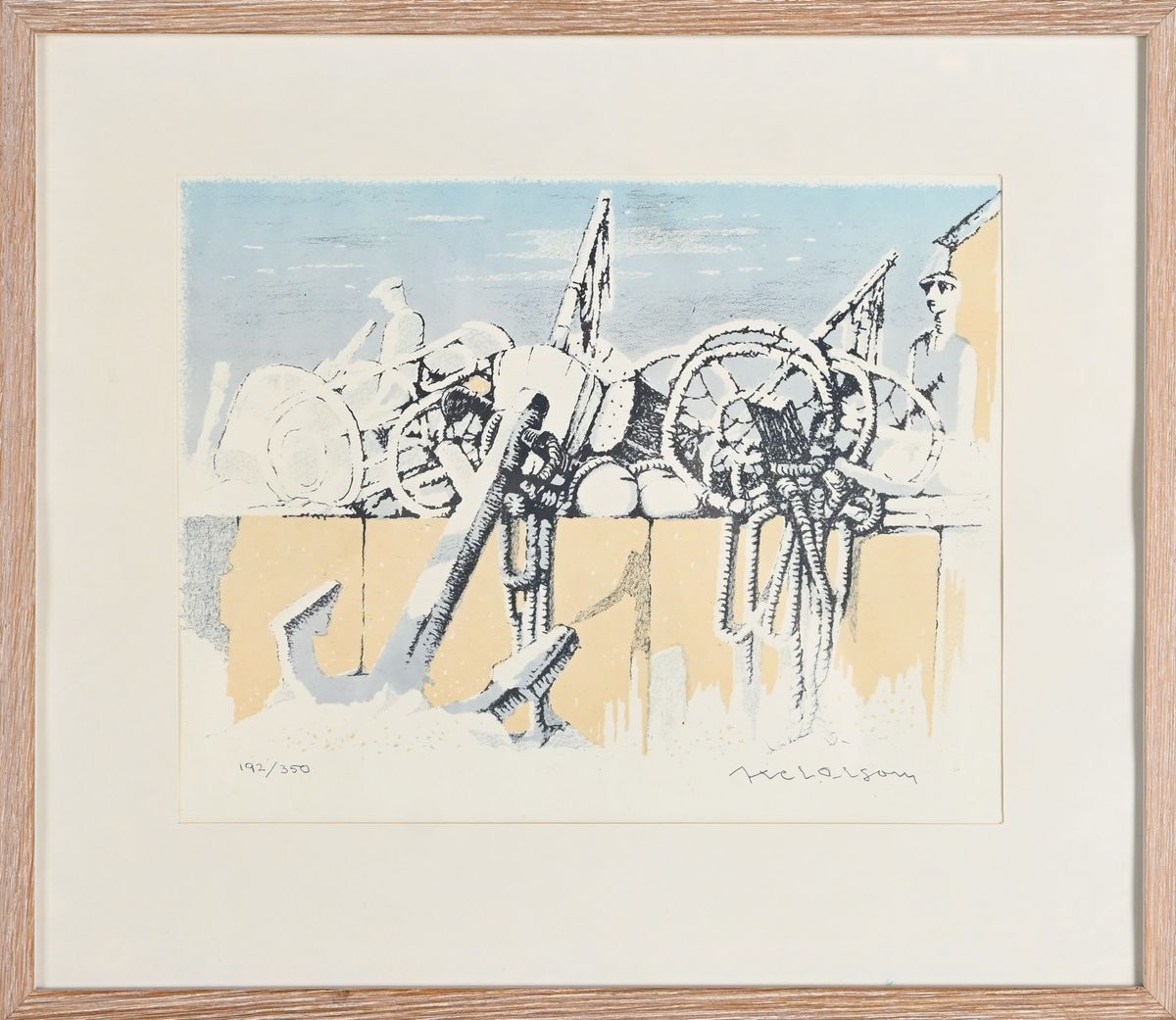 Axel Olsson, färglitografi, nr och signerat (109527) — Luleå Auktionsverk