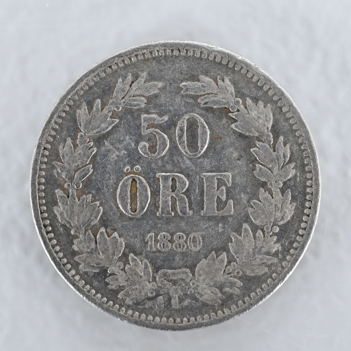 Mynt, 50 öre Oscar II 1880, Sverige | Auktion.se
